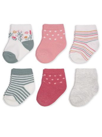 Carter's Child of Mine, Infant Girl Fall Socks, 6 pack, 0-6M | Walmart ...