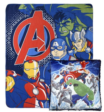 Marvel Avengers Fleece Throw and Decorative Cushion | Walmart Canada