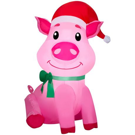 Airblown Pig in Santa Hat SM | Walmart Canada