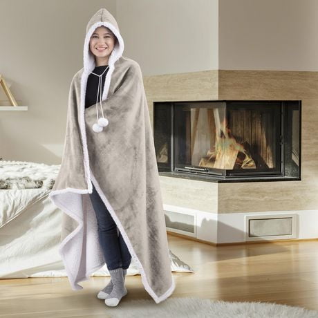 Click here for Safdie & Co. Hoodzy Blanket Pumice Stone Grey Othe... prices
