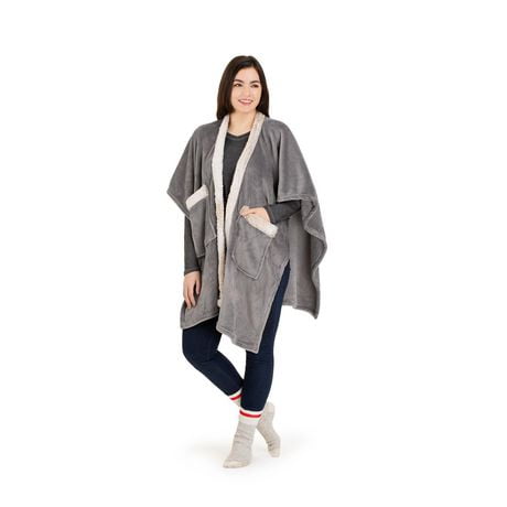 Click here for Safdie & Co. Throw Knit Tranquility Solid Grey Gre... prices