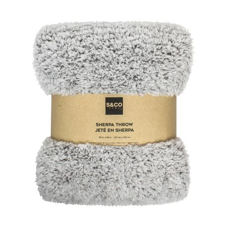 Click here for Safdie & Co. Throw Knit 2 Tone Sherpa Knit Grey Gr... prices
