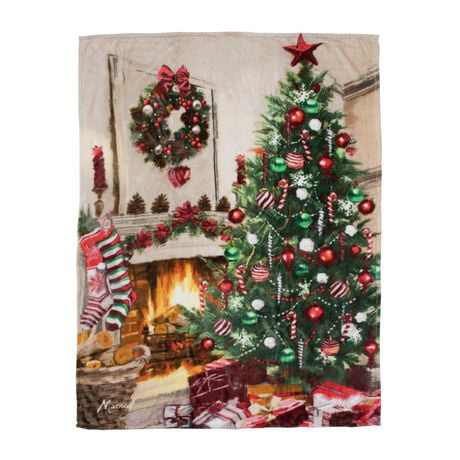 Click here for Safdie & Co. Throw Christmas Christmas Tree Firepl... prices