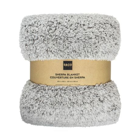 Click here for Safdie & Co. Blanket Knitted Frosted Sherpa Grey G... prices