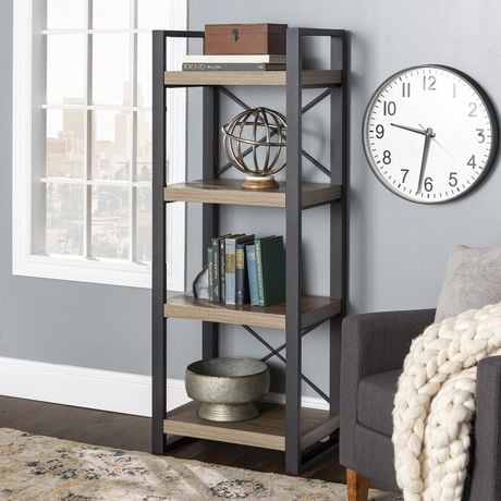 Click here for Manor Park 4 Shelf Industrial Bookcase - Driftwood... prices