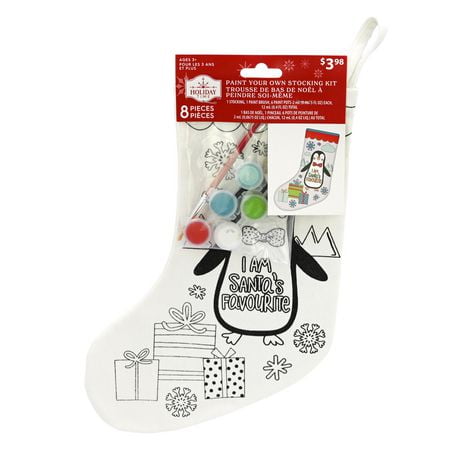 HOLIDAY TIME PAINT YOUR OWN STOCKING KIT PENGUIN | Walmart Canada