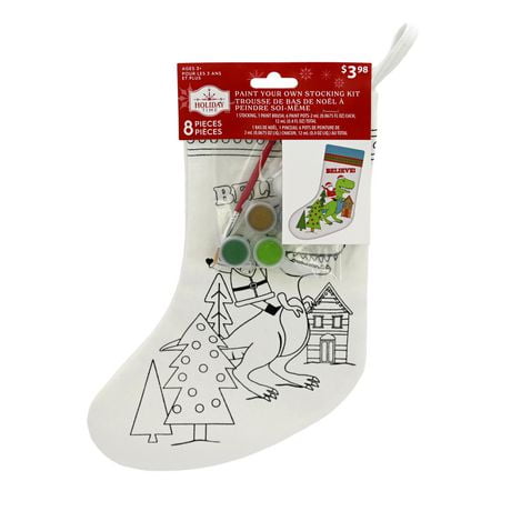 HOLIDAY TIME PAINT YOUR OWN STOCKING KIT DINO | Walmart Canada