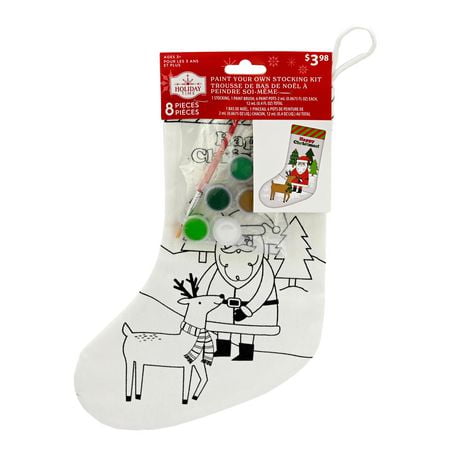 HOLIDAY TIME PAINT YOUR OWN STOCKING KIT SANTA | Walmart Canada