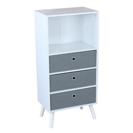 3 Cube Shelf with Three Bins, White - Walmart.ca