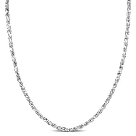 Click here for Miabella Sterling Silver Rope Chain Necklace White... prices