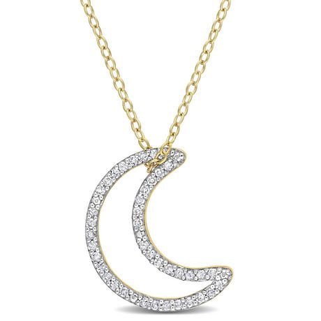 Click here for Miabella 1/5 Carat T. W. Diamond Yellow Rhodium Pl... prices