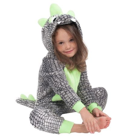 George Toddler Boys' Dinosaur Sleeper with Character Hood | Walmart Canada