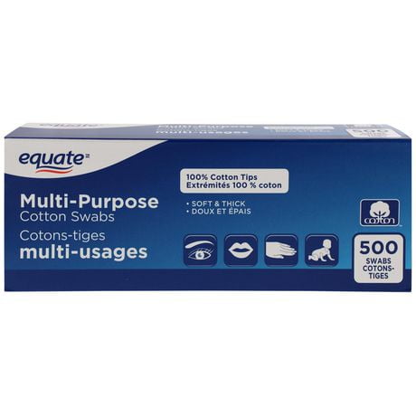 Equate Multi-Purpose Cotton Swabs, 500 pack - Walmart.ca