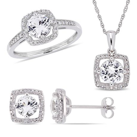 Click here for Miabella 3-Piece Set 3-1/3 Carat T. G.W. Created W... prices