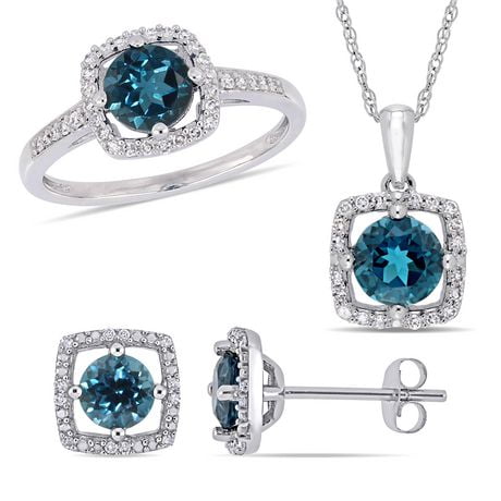Click here for Miabella 3-Piece Set 3-1/8 Carat T. G.W. London-Bl... prices
