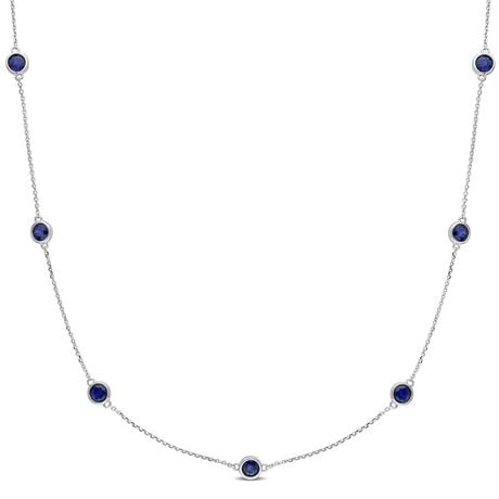 Click here for Miabella 2-3/5 Carat T. G.W. Sapphire 14K White Go... prices