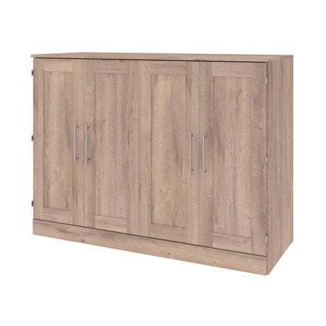 Click here for Bestar Pur 61W Full Cabinet Bed With Mattress In R... prices