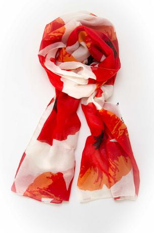 George Wrap Oversized 2D Floral Scarf | Walmart Canada