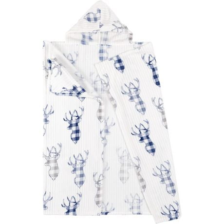 Click here for Safdie & Co. Hooded Throw Printed Ribbed Deer Shie... prices