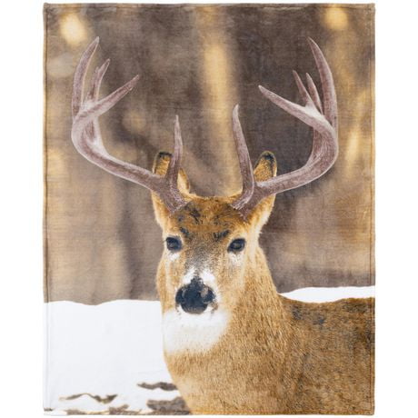 Click here for Safdie & Co. Throw Knit Printed Deer Portrait Mult... prices