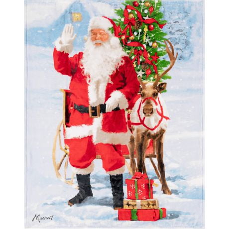 Click here for Safdie & Co. Throw Knitted Printed Flannel Christm... prices