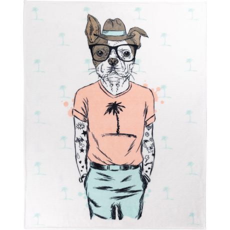 Click here for Safdie & Co. Throw Ribbed Printed Flannel Whimsica... prices
