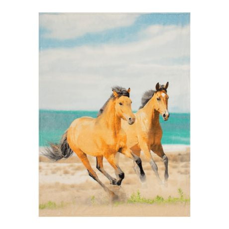 Click here for Safdie & Co. Throw Knitted Printed Running Horses... prices