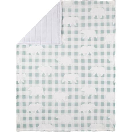 Click here for Safdie & Co. Throw Faux Fur Reversible Aqua Plaid... prices
