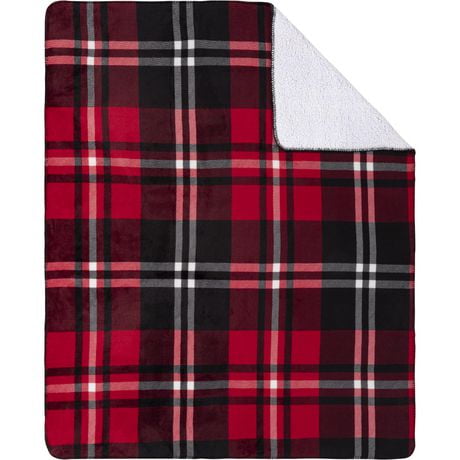 Click here for Safdie & Co. Throw Knit Flannel Sherpa Classic Pla... prices