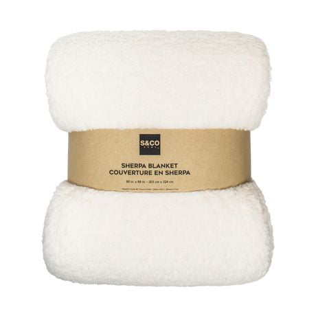 Click here for Safdie & Co. Blanket Knitted Frosted Sherpa White... prices