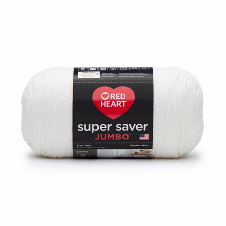 Red Heart® Super Saver® Jumbo Yarn, Acrylic #4 Medium, 14oz/396g, 744 ...