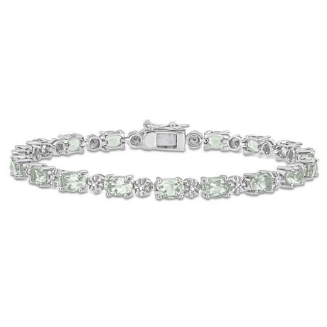 Click here for Miabella 7-1/5 Carat T. G.W. Green Quartz And Diam... prices