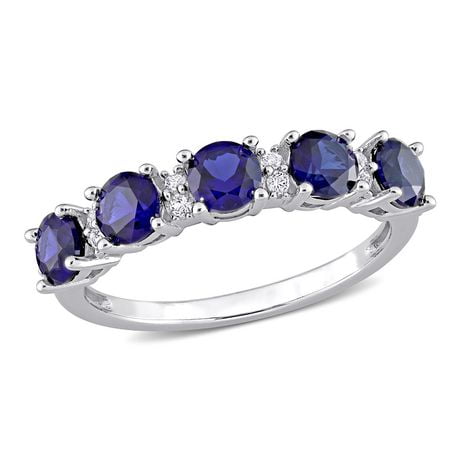 Click here for Miabella 1-5/8 Carat T. G.W. Created Blue Sapphire... prices