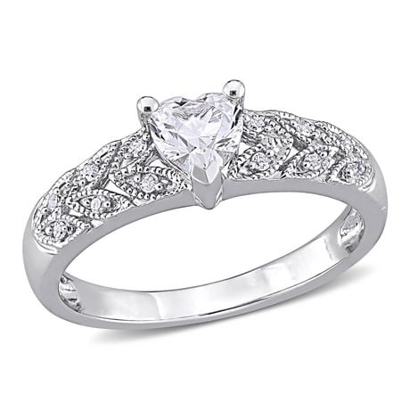 Click here for Miabella 3/5 Carat T. G.W. Created White Sapphire... prices