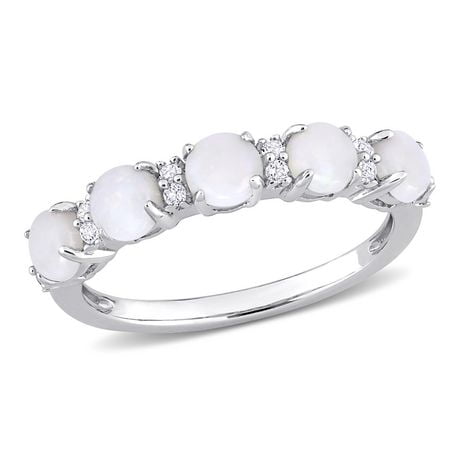 Click here for Miabella 1 Carat T. G.W. Opal And White Topaz Ster... prices