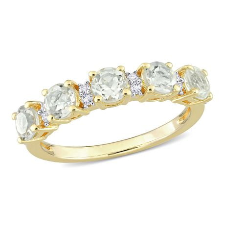 Click here for Miabella 1-1/3 Carat T. G.W. Green Quartz And Whit... prices