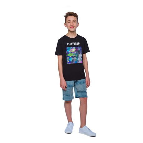 Click here for Boys Mini Pop Kids Cloud Burst Denim Short Blue M prices