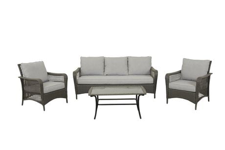 Click here for Think Patio Durham Park Grey 4Pc Conversation Set... prices