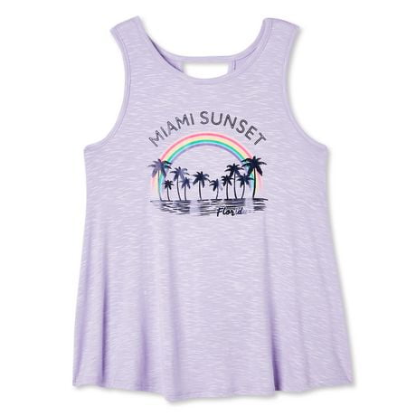 Click here for George Girls Drapey Back Keyhole Tank Purple M prices