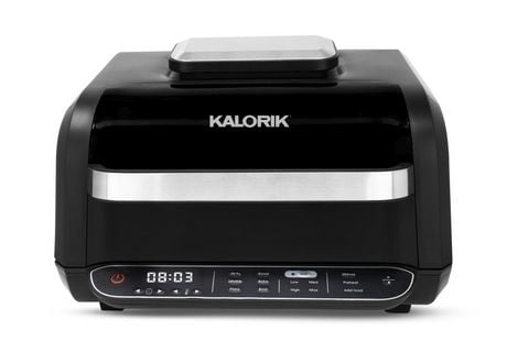 Kalorik® 8-in-1 Digital Air Fryer Grill FT 51453 BK, 12.5” x 8.5” Grill ...