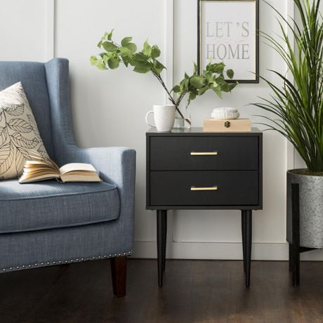 Click here for Manor Park Modern 2 Drawer Nightstand And Side Tab... prices