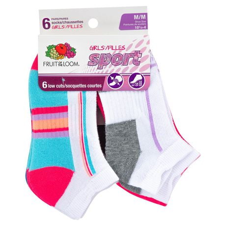 Click here for Fruit Of The Loom Girls Low Cuts Sport Socks 6 Pai... prices