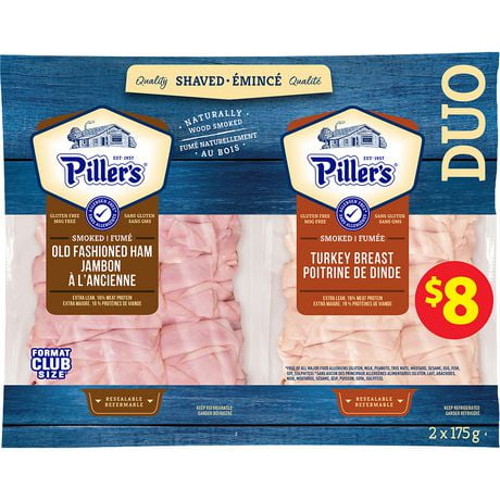 Piller’s Quality Shaved Old Fashioned Ham & Smoked Turkey Breast ...