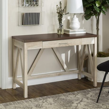 Click here for Manor Park Rustic Farmhouse Wood Computer Desk - M... prices