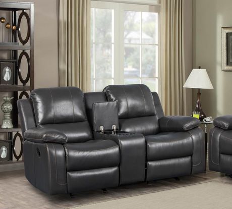 Click here for K-Living Alice Leatherair Recliner Loveseat With C... prices