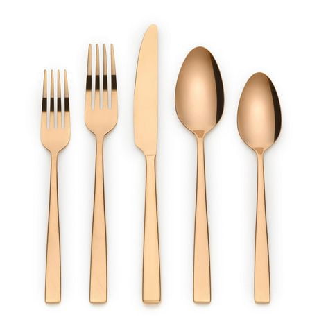 ORNATIVE Rose Gold Flatware 20pc | Walmart Canada