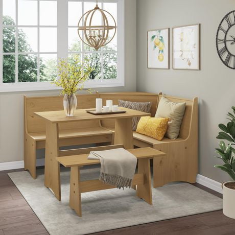 Hillsdale Cottonwood 3-Piece Small Spaces Wood Dining Nook | Walmart Canada