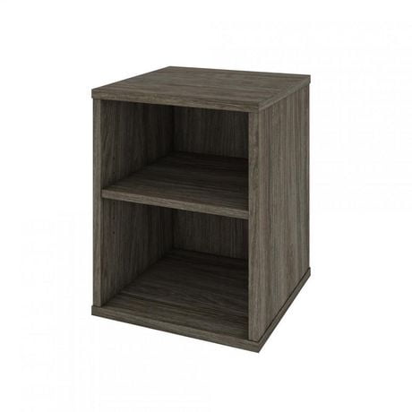 Click here for Bestar Fom End Table In Rustic Brown Walnut Grey prices