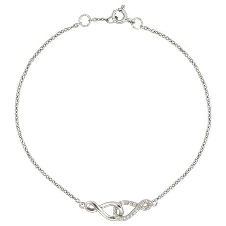 Click here for Quintessential Sterling Silver Infinity Bracelet S... prices