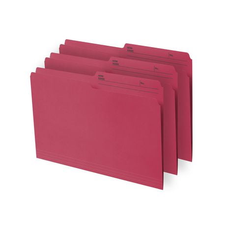 Continental Letter size File Folders. Red colour, 12 count - Walmart.ca